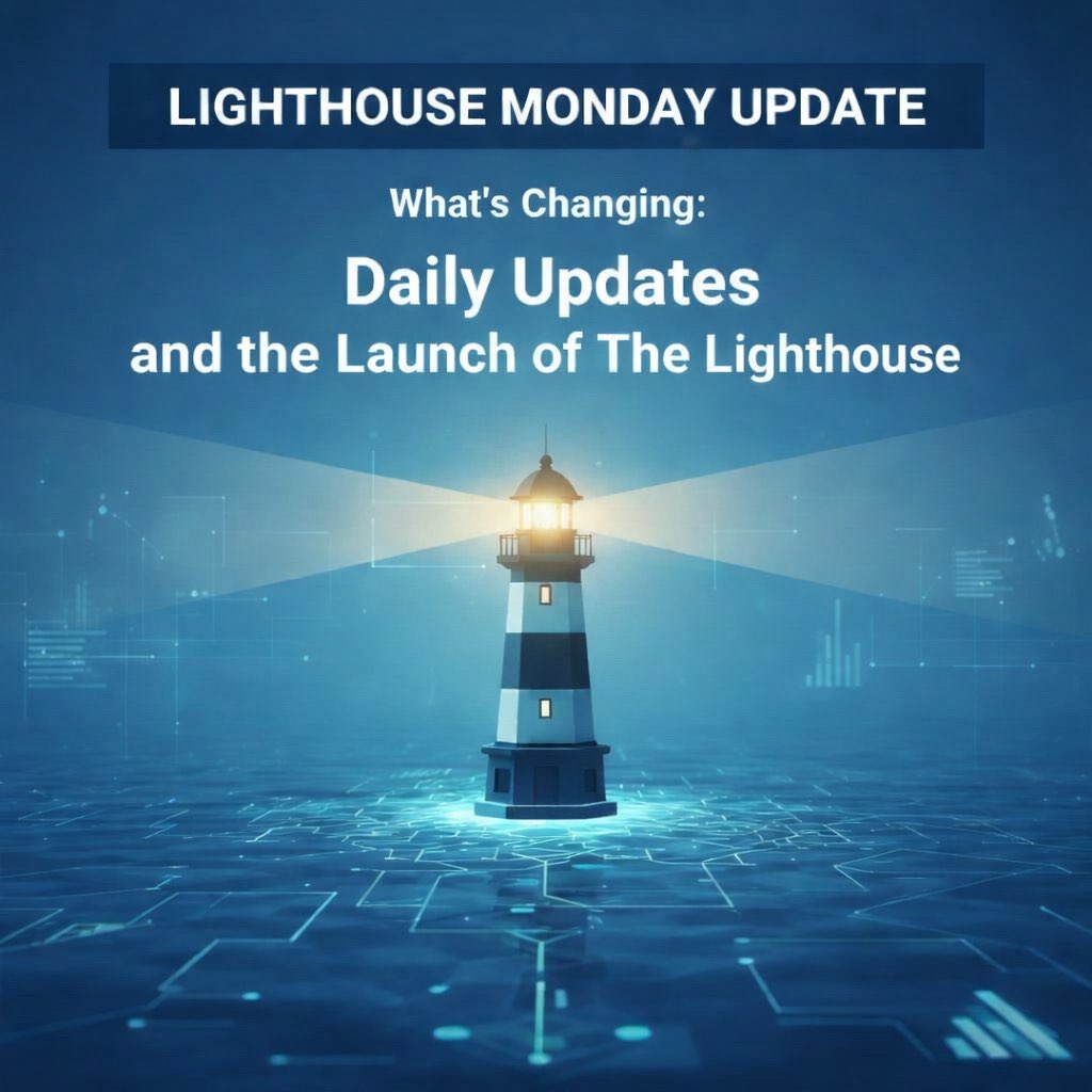 12th Jan, 2026 - Lighthouse Monday Update – What’s Changing: Daily ...
